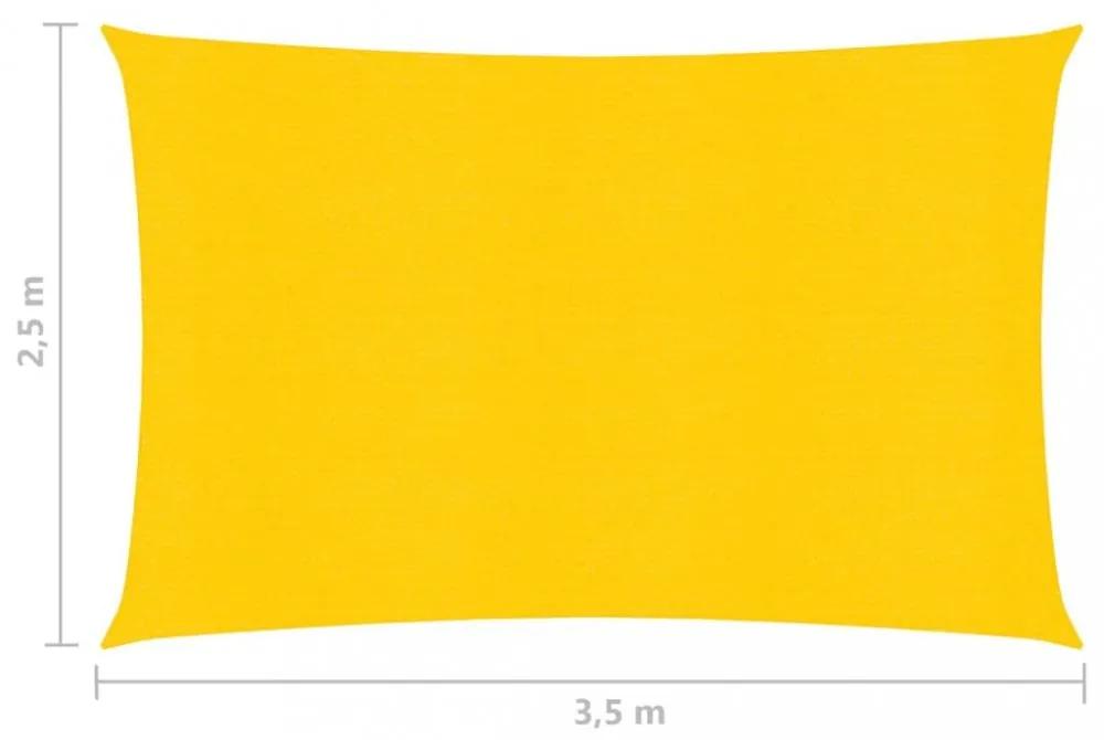 Stínící plachta obdélníková HDPE 2,5 x 3,5 m Dekorhome Bílá