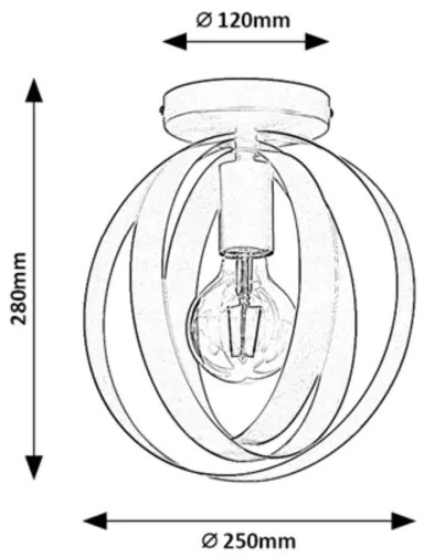 Rabalux 5359 - Stropní svítidlo CORTADO 1xE27/40W/230V