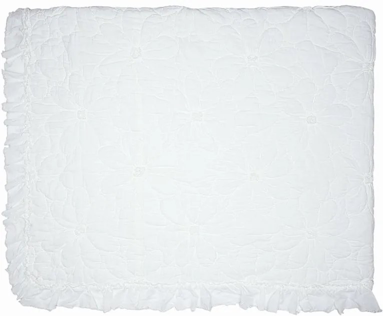 Přehoz Flower white 140 x 220 cm