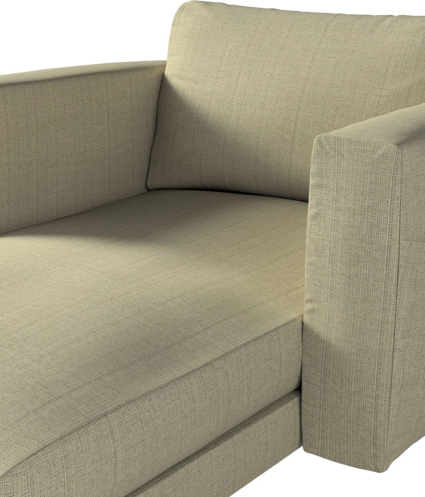 Potah na IKEA Norsborg šezlong s loketními opěrkami barva béžová látka pletený vzor