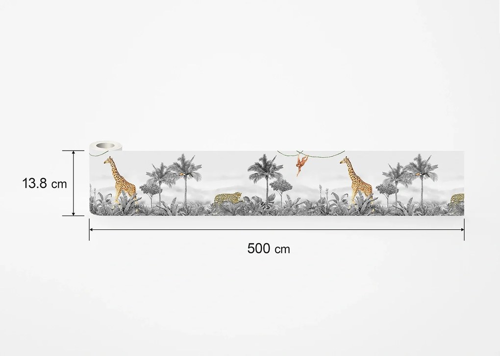 Dětská samolepící bordura na zeď Jungle | 5 m x 13.8 cm | DWBD8175