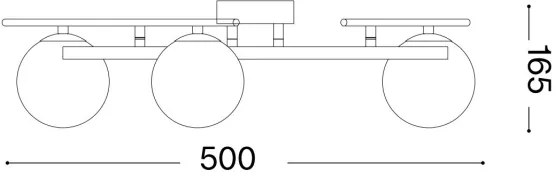 Ideal Lux - LED Přisazený lustr ATLAS 3xG9/3W/230V černá