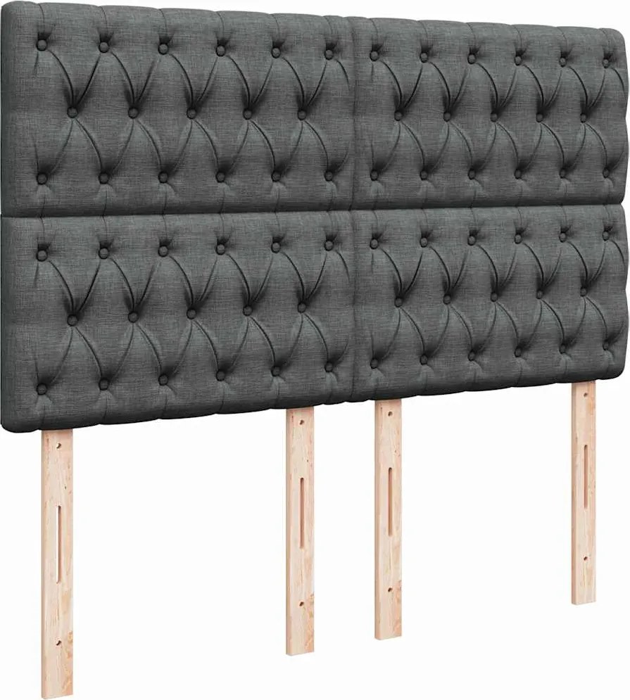 Box spring postel s matrací tmavě šedá 160x200 cm textil 3292115