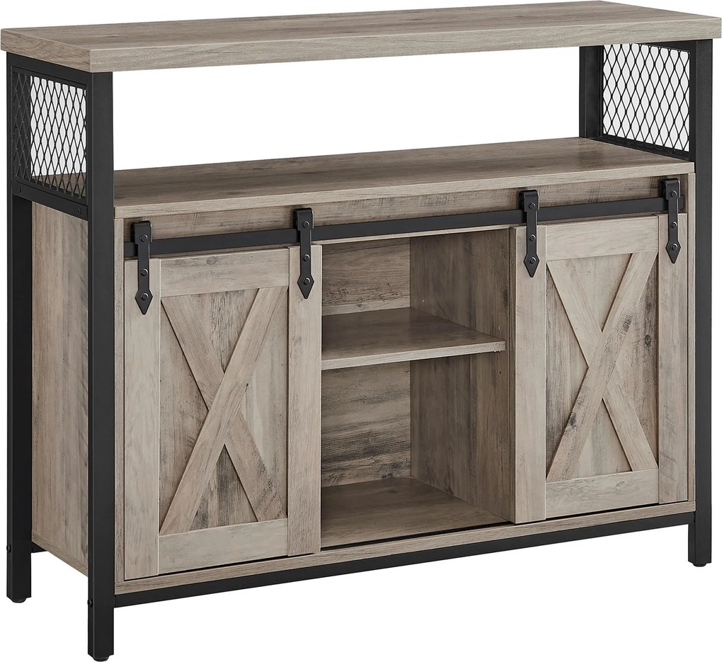 XXXLutz KOMODA, černá, šedavě hnědá, 100/80/33 cm Boxxx - Široké komody - 002543079101