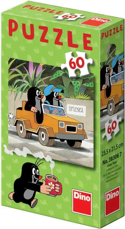 DINO Puzzle Jak Krtek uzdravil myšku (Krteček) 24x22cm set 60 dílků 6 druhů dn383067