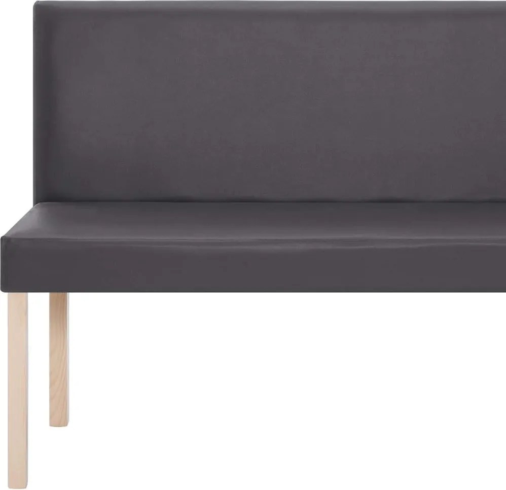 Lavice 139,5 cm šedá umělá kůže 281332
