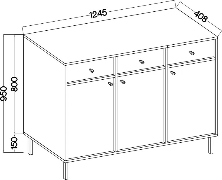 FALCO Komoda Tomila 827/2 Odstín: Béžová