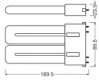 LED žárovka 2G10 (4piny) LEDVANCE DULUX F 12W (24W) neutrální bílá (4000K)