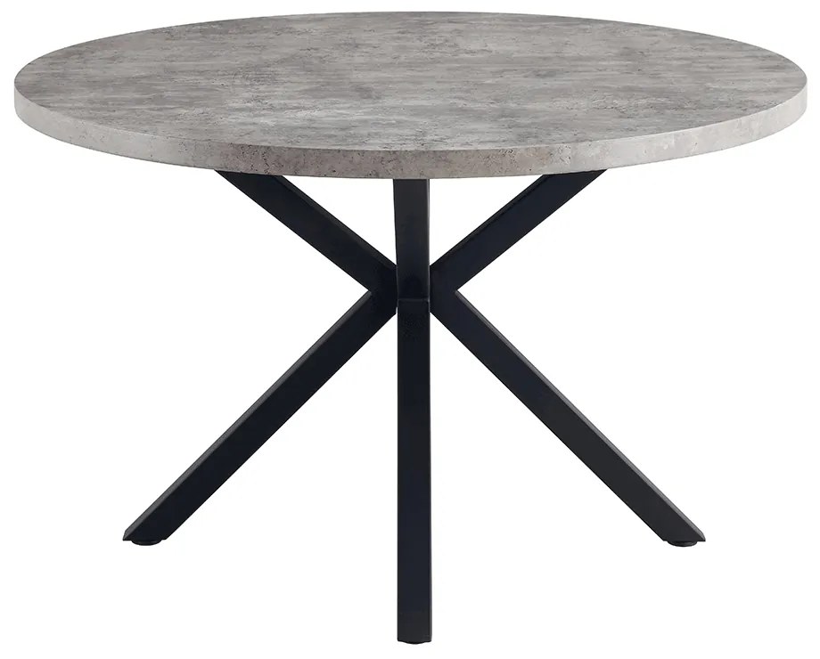 Jídelní stůl, beton / čierna, průměr 120 cm, MEDOR