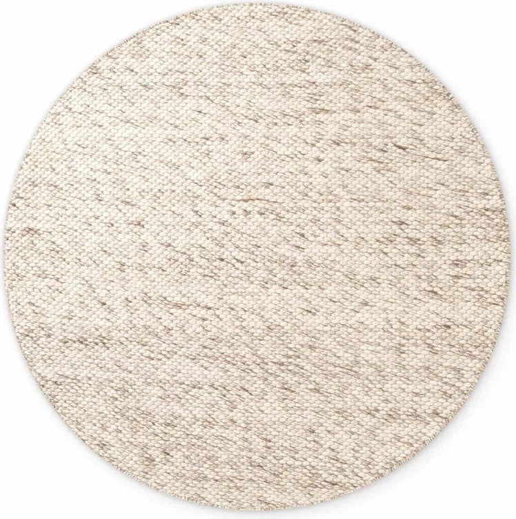 Béžový/v přírodní barvě ručně tkaný vlněný kulatý koberec ø 200 cm Lyon Beans – Elle Decoration