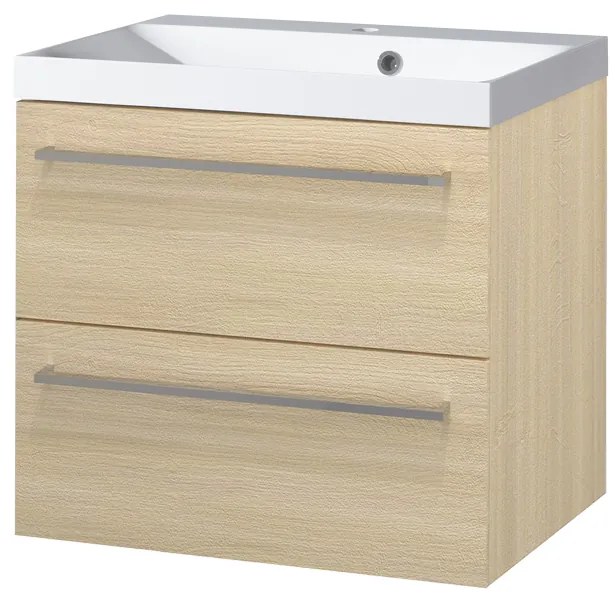 Mereo Mereo, Bino, koupelnová skříňka s umyvadlem z litého mramoru 61 cm, CN630M