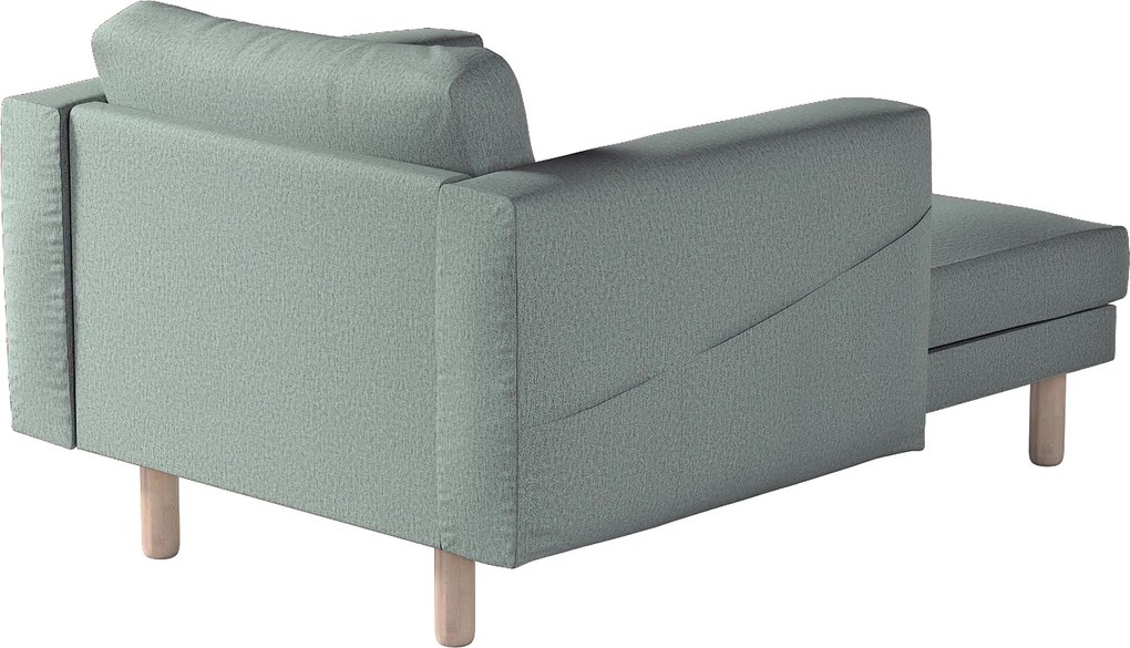 Potah na IKEA Norsborg šezlong s loketními opěrkami barva zelená látka pletený vzor