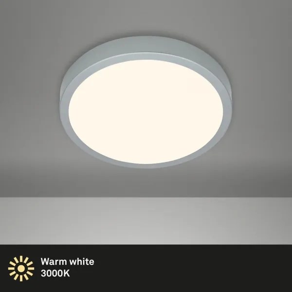 Briloner 3700-014-LED Stropní svítidlo RUNA LED/16W/230V 3000K pr. 28cm stříbrná