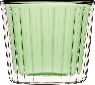 Luigi Bormioli Dvoustěnná sklenice CUPCAKE 240 ml zelená, 2 ks