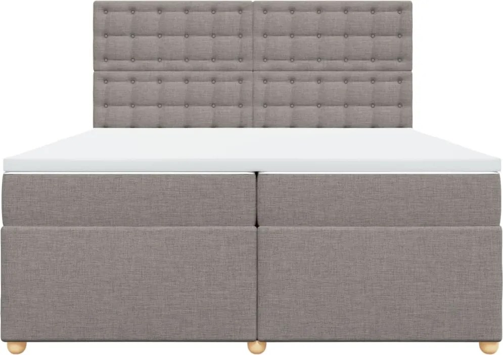 Box spring postel s matrací taupe 200x200 cm textil 3291405