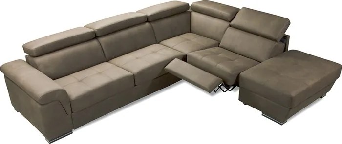 Pregio Italia sofa&relax Velké rohové sedací soupravy PRINCE Provedení: 3 + roh + 1 s ukonč., Vzorník látek: tekno fibra 05 cork