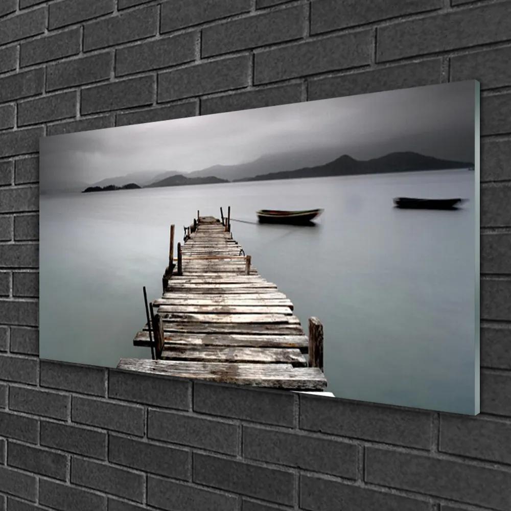 Obraz na skle Most Moře Architektura 120x60 cm