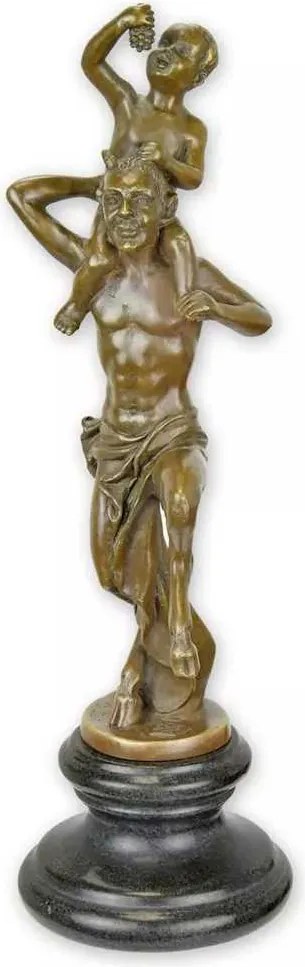 Bronzová soška Ďábel a Bacchus