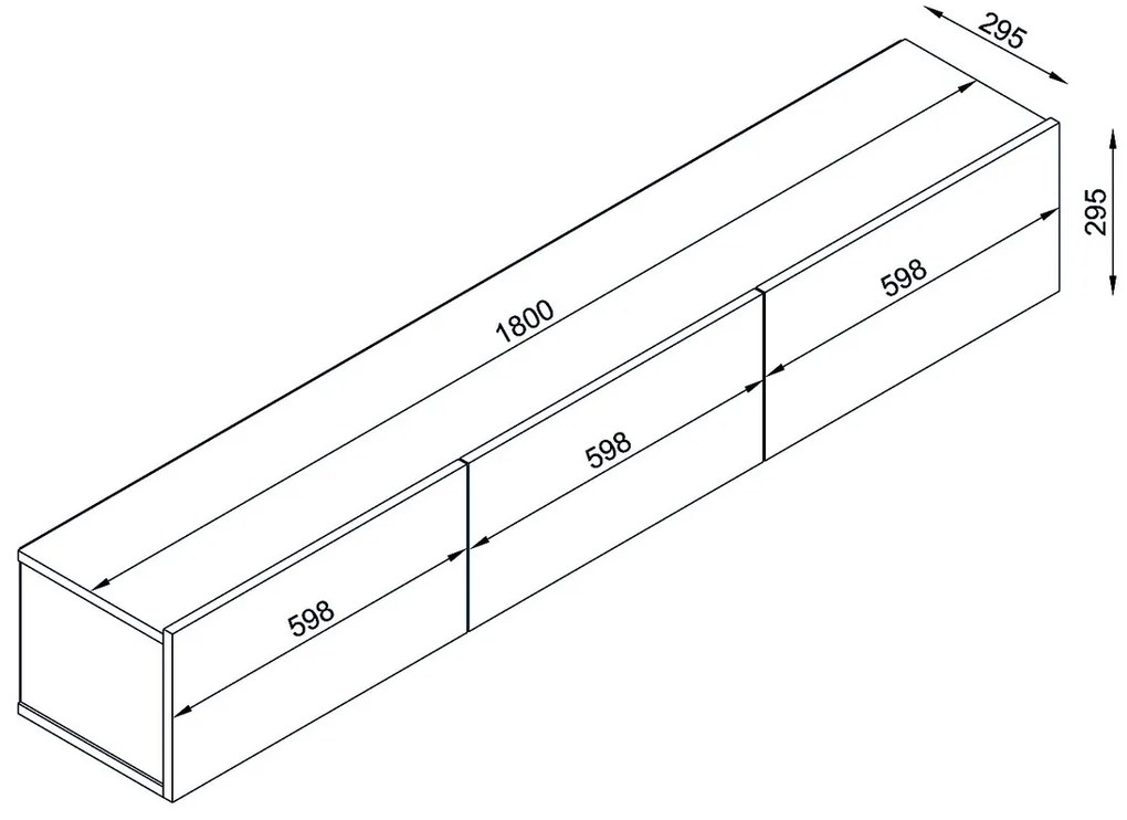 Televizní stolek DEKARA sapphire/antracit