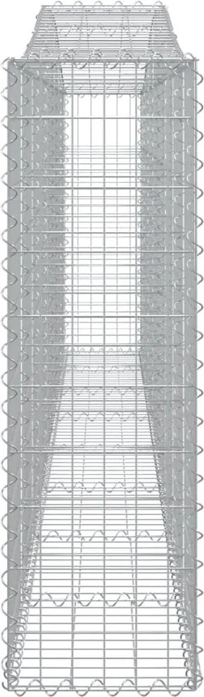 Klenuté gabionové koše 8 ks 400x30x100/120cm pozinkované železo 3145832