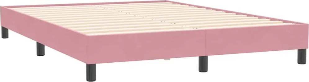 Box spring postel s matrací růžová 160x210 cm samet 3316604