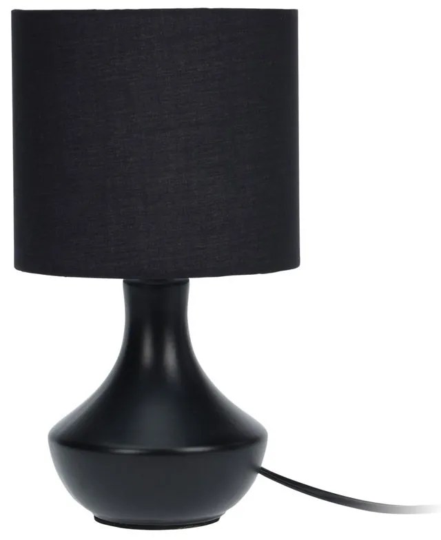 DekorStyle Stolní keramická lampička 28 cm- černá