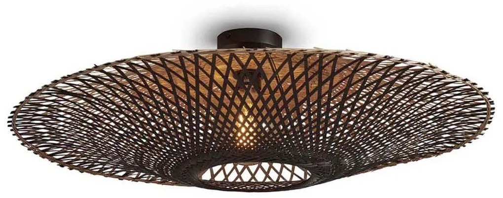 Stropní lampa kalimantan l 87 cm přírodní/černá MUZZA