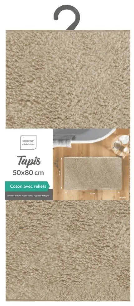 Světle hnědá koupelnová předložka 50x80 cm Mael – douceur d'intérieur