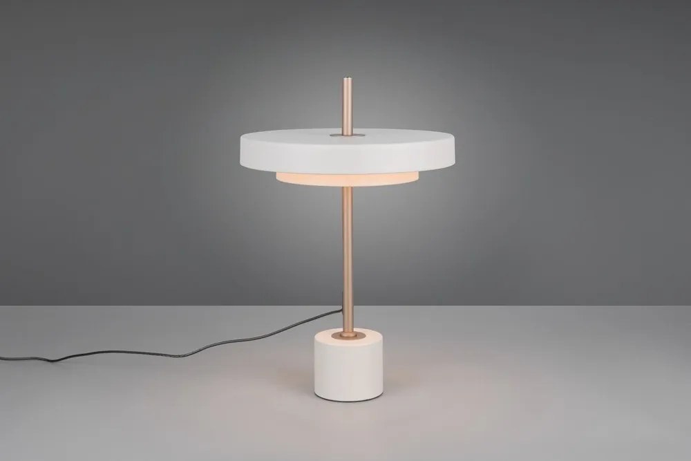 Slonovinová LED stmívatelná stolní lampa (výška 45,5 cm) Keaton – Trio