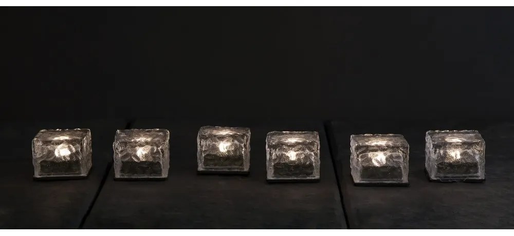 Sada 3 venkovních solárních svíček Star Trading Candle Icecube, výška 5,5 cm