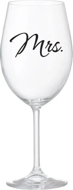 MRS. - čirá sklenice na víno 350 ml
