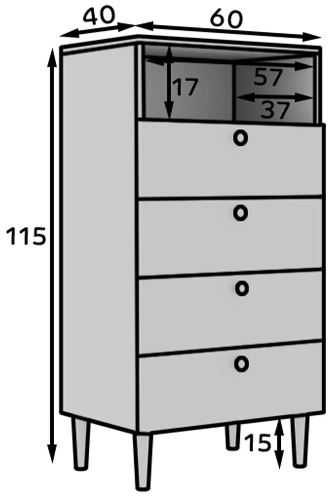 Eltap Regál Dullum 60 Bílý
