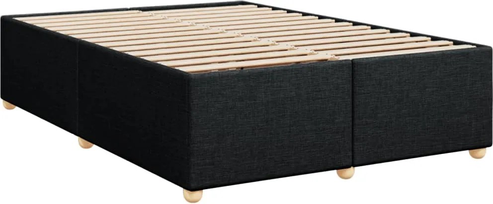 Rám postele bez matrace černý 160 x 200 cm textil 3284745
