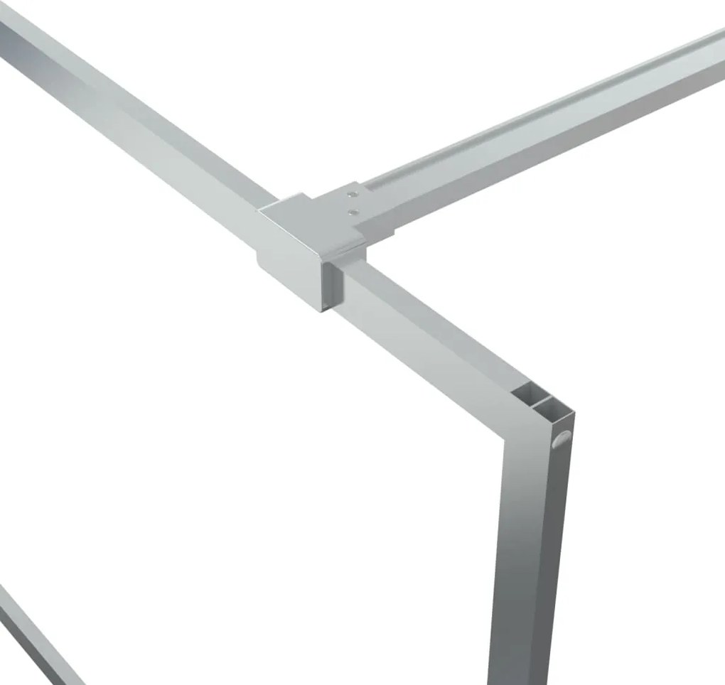 Sprchová zástěna walk-in stříbrná 90 x 195 cm čiré ESG sklo 152136