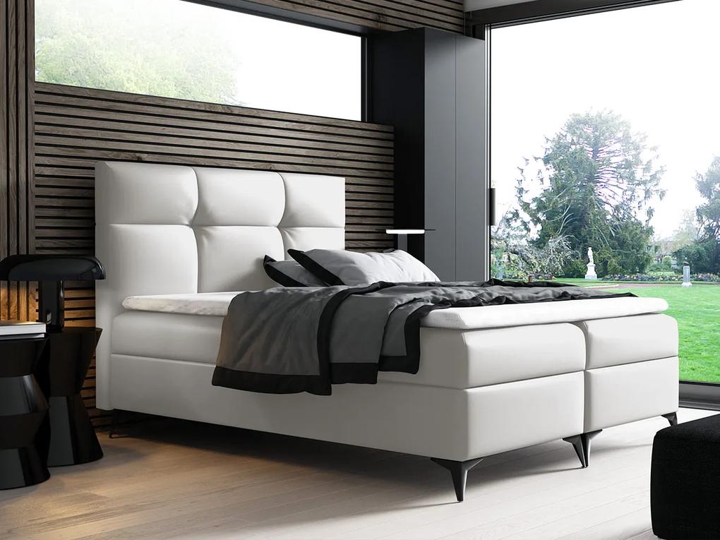 Kontinentální postel Fresina 200x200, bílá