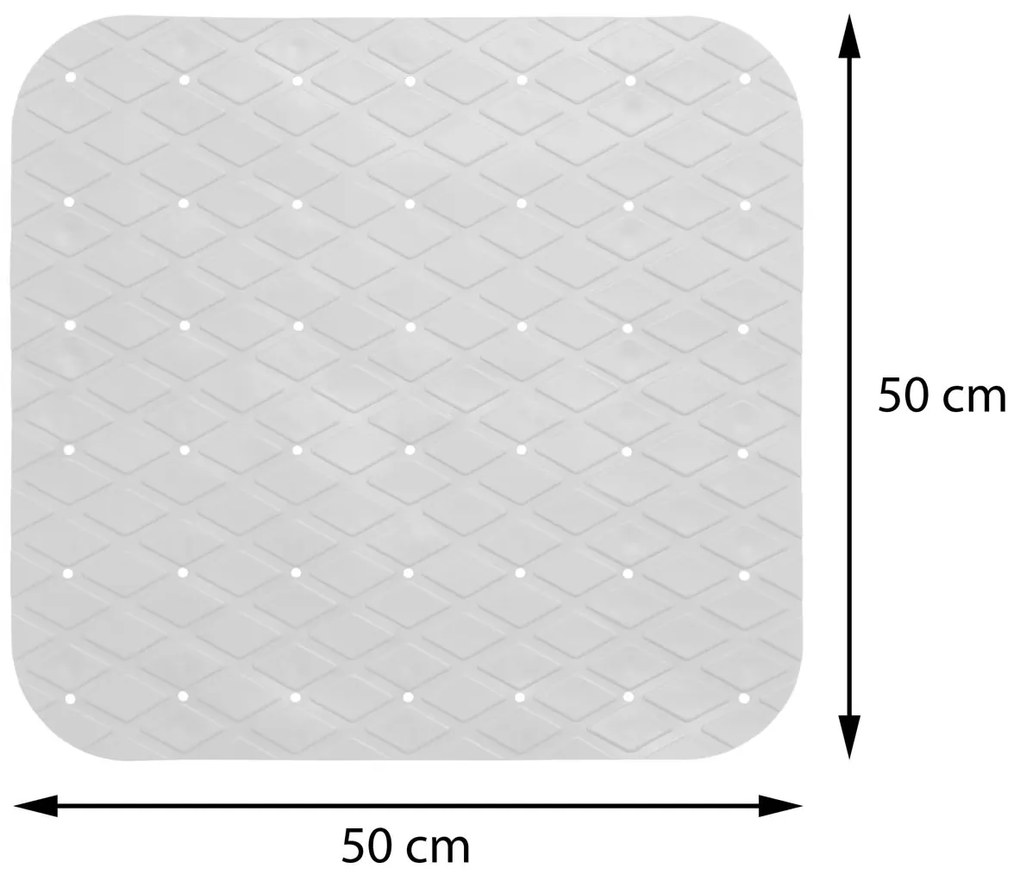 Předložka do koupelny Hailey, 50x50 cm, bílá
