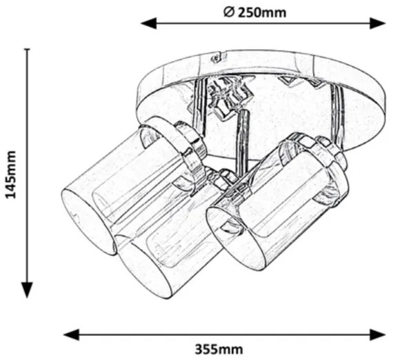 Rabalux - Koupelnové bodové svítidlo 3xG9/28W/230V IP44