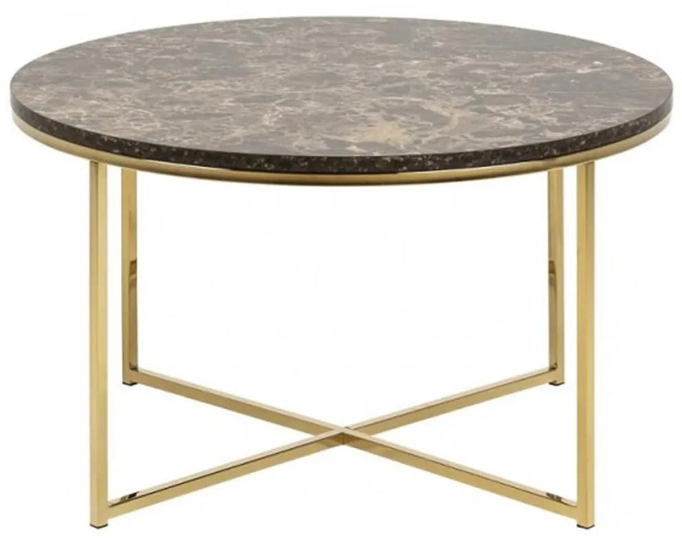 Konferenční stolek Alisma brown/golden