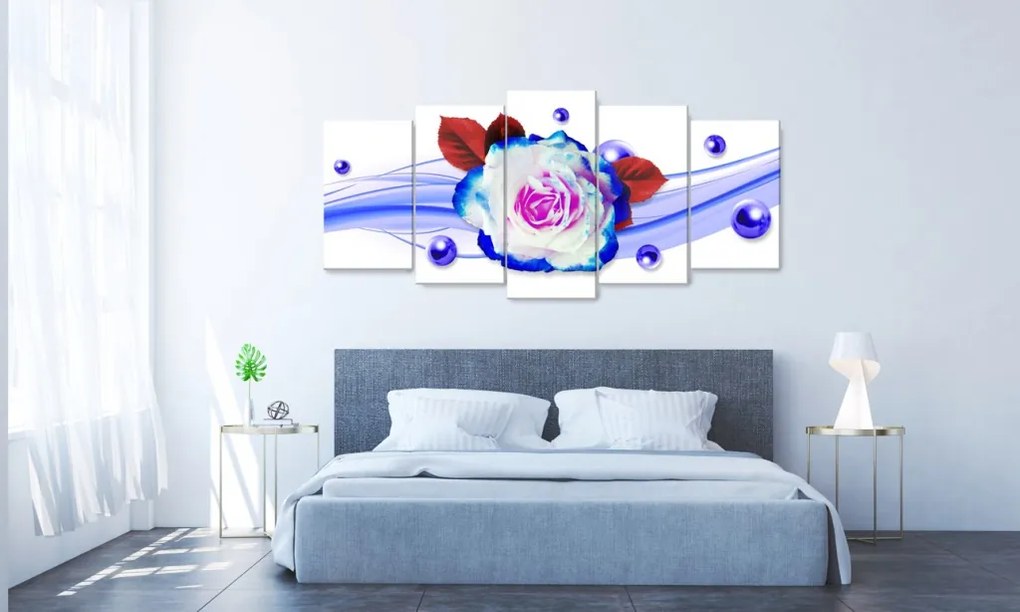 Malvis ® Vícedílný obraz - Růže na vlnách Velikost: 150x70 cm