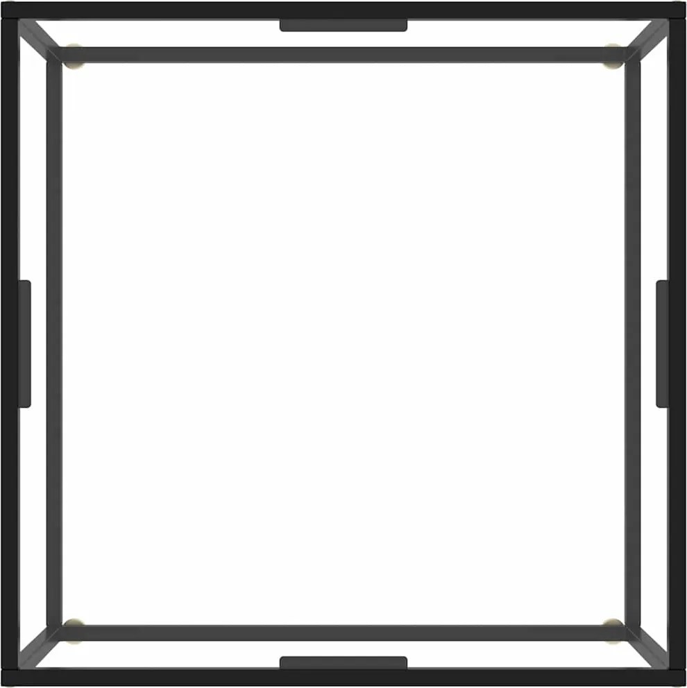 Konferenční stolek černý s tvrzeným sklem 80 x 80 x 35 cm 322875