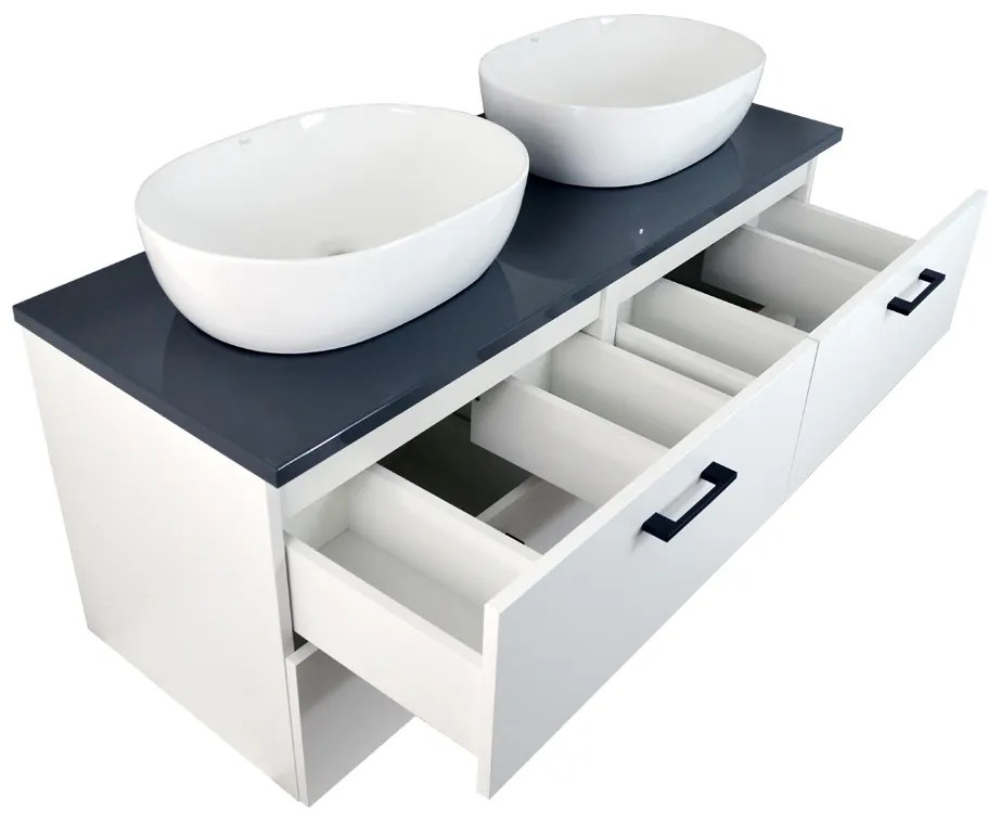 Comodo Koupelnová skříňka pod deskové umyvadlo Agria NEW W 120-HD - bílá/antracit