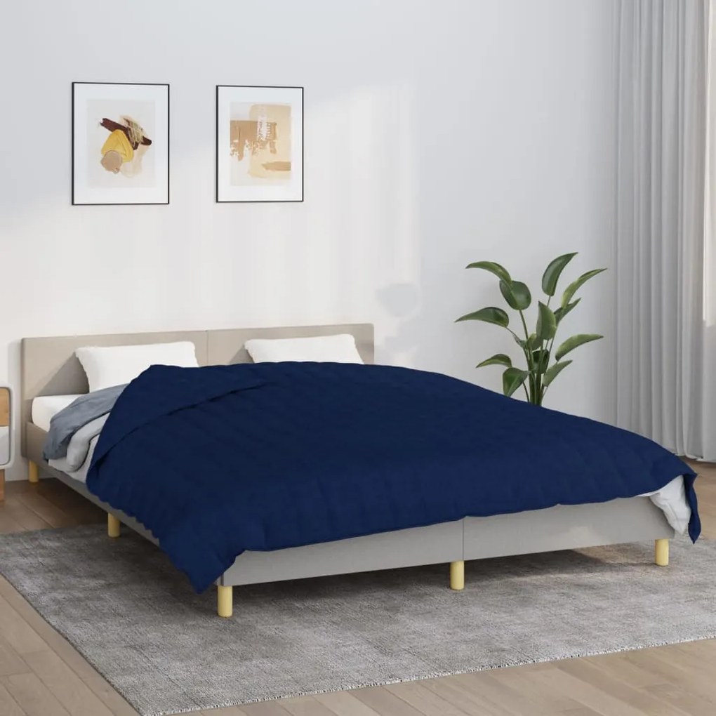 vidaXL Zátěžová deka modrá 200 x 225 cm 13 kg textil