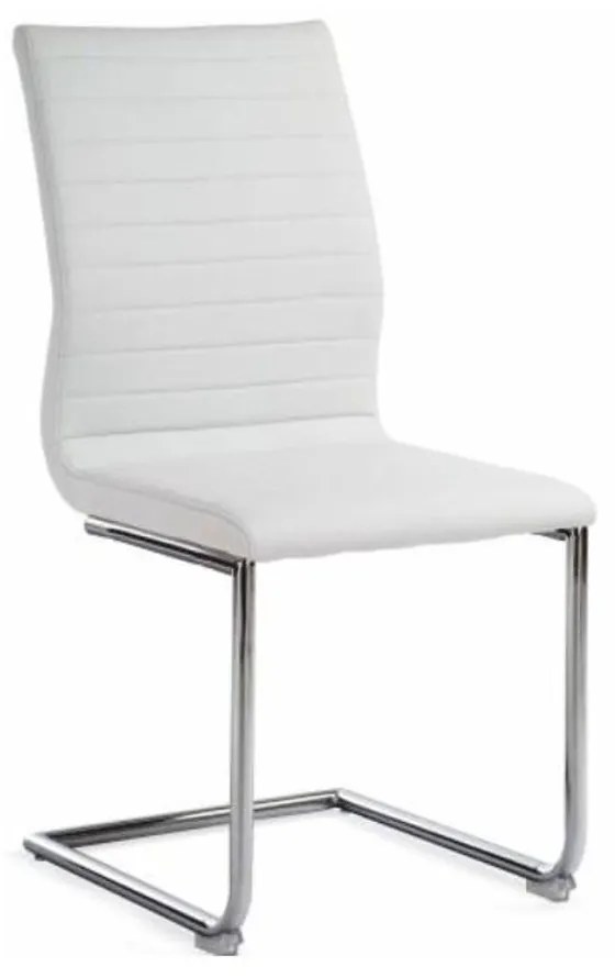 Židle, ekokůže bílá, OTILA