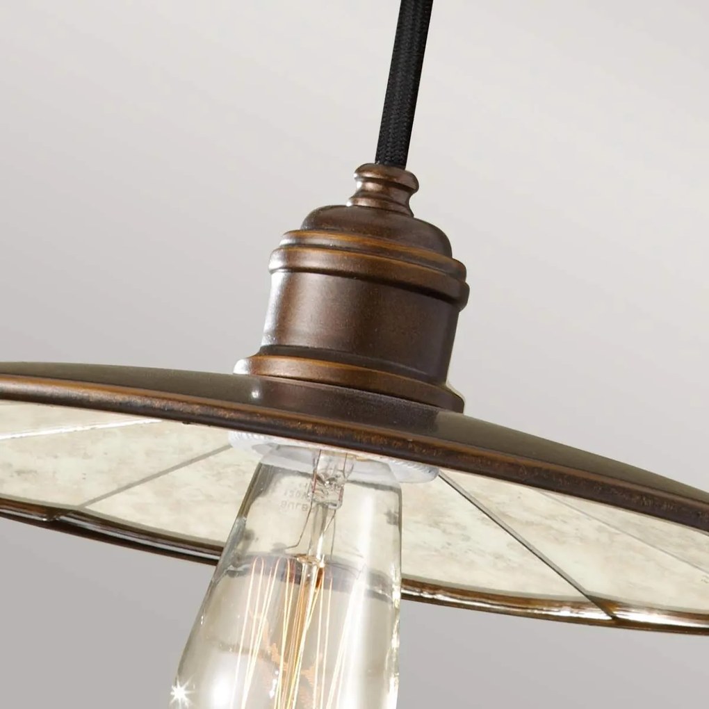 Retro lustr Elstead Urban Renewal 1xE27 Bronz