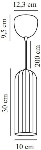 Bílý závěsný lustr Miella pro žárovku E27 ø10cm  - Nordlux