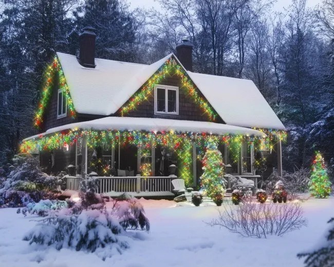 Venkovní LED světýlka s rampouchy 200 LED vícebarevné