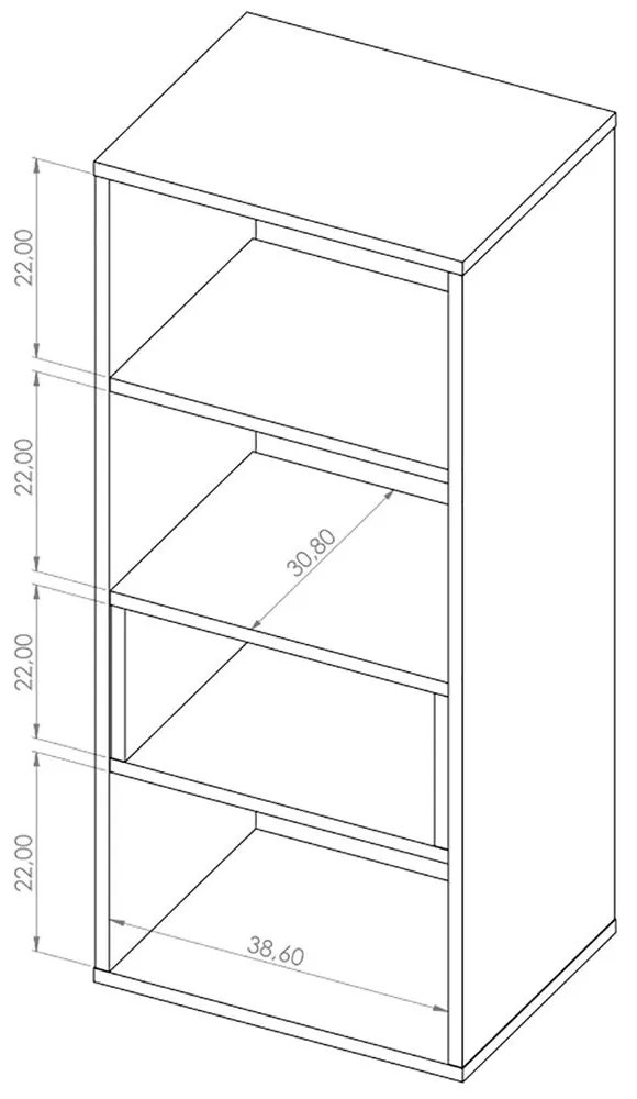 Obývací pokoj OLIER a | sestava C | 4 díly | artisan/černá