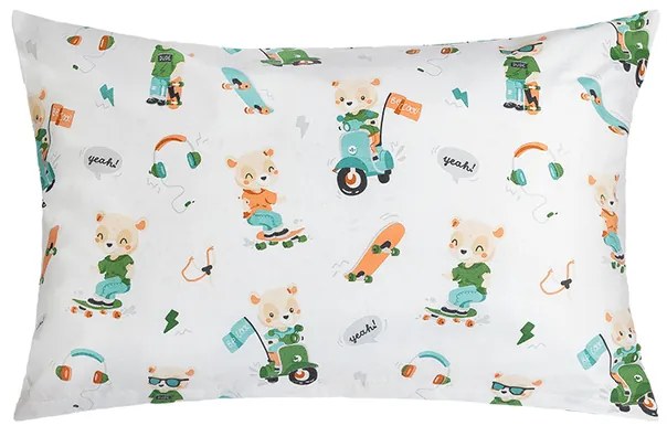 Bellatex Povláček bavlna 40x60cm na zip Medvídek na motorce