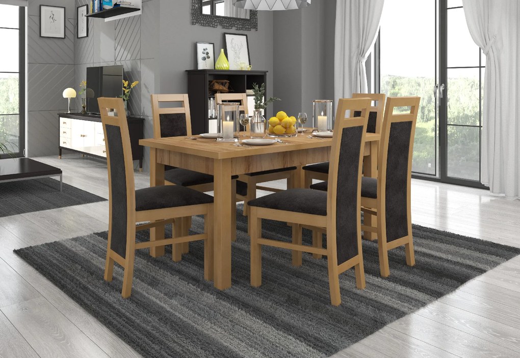 ADRK Furniture Sada stolu s židlemi RODOS 14 SET-ROD-14-C-B028