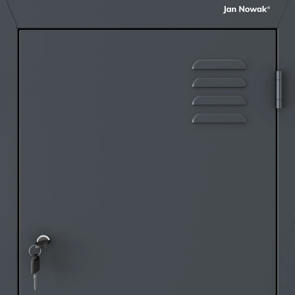 Šatní skříň typu L 4-boxová, antracitová, 800x1850x450 mm: JULIA